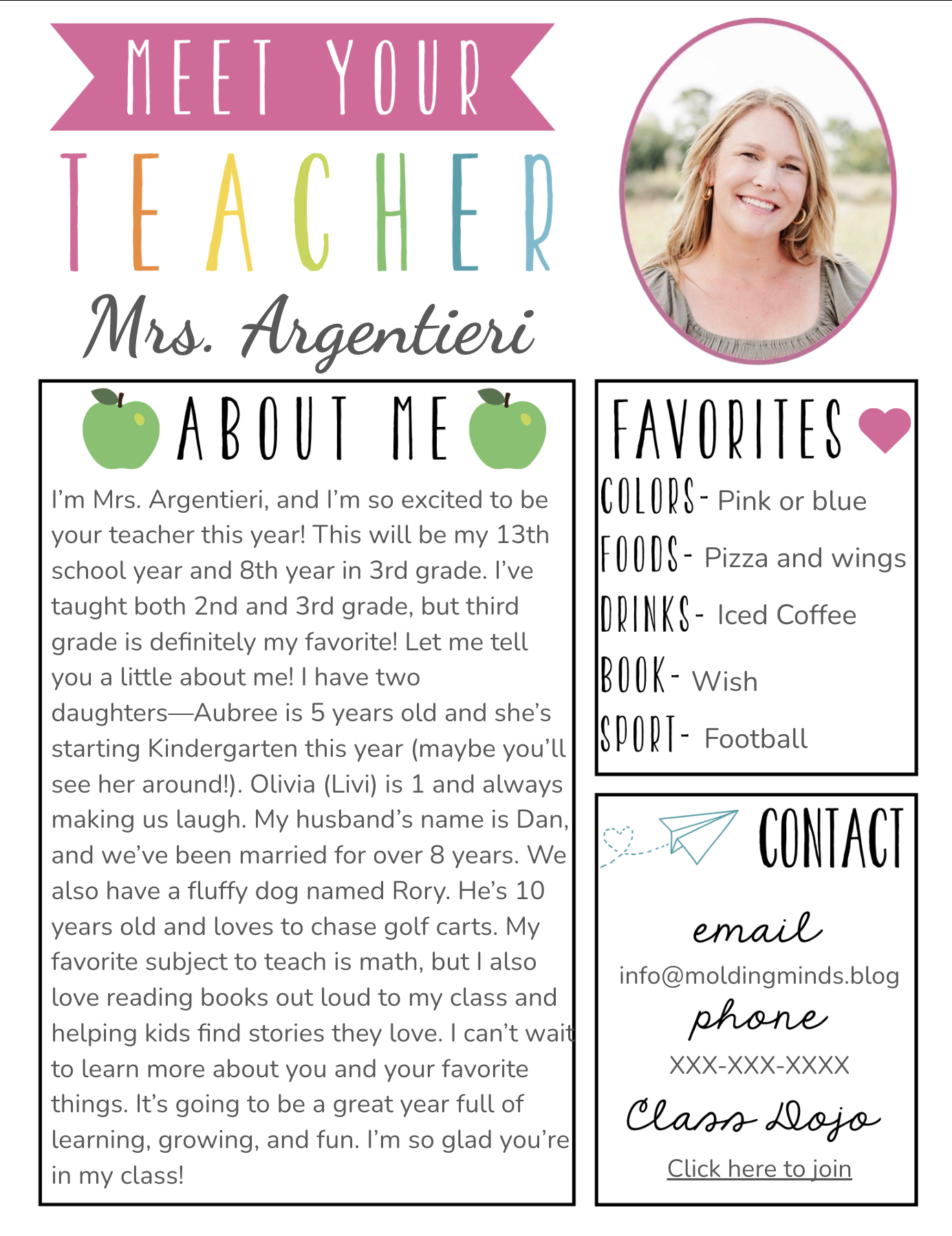 The Easiest Way to Create Your Meet the Teacher Letter (Without ...